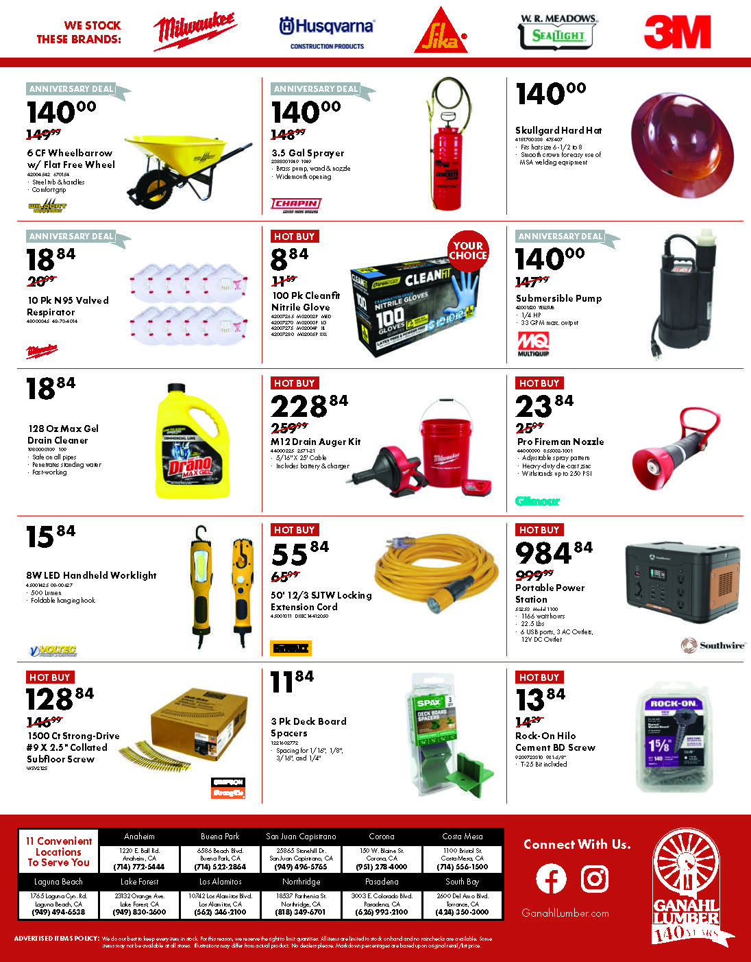 Ganahl Lumber | Monthly Specials